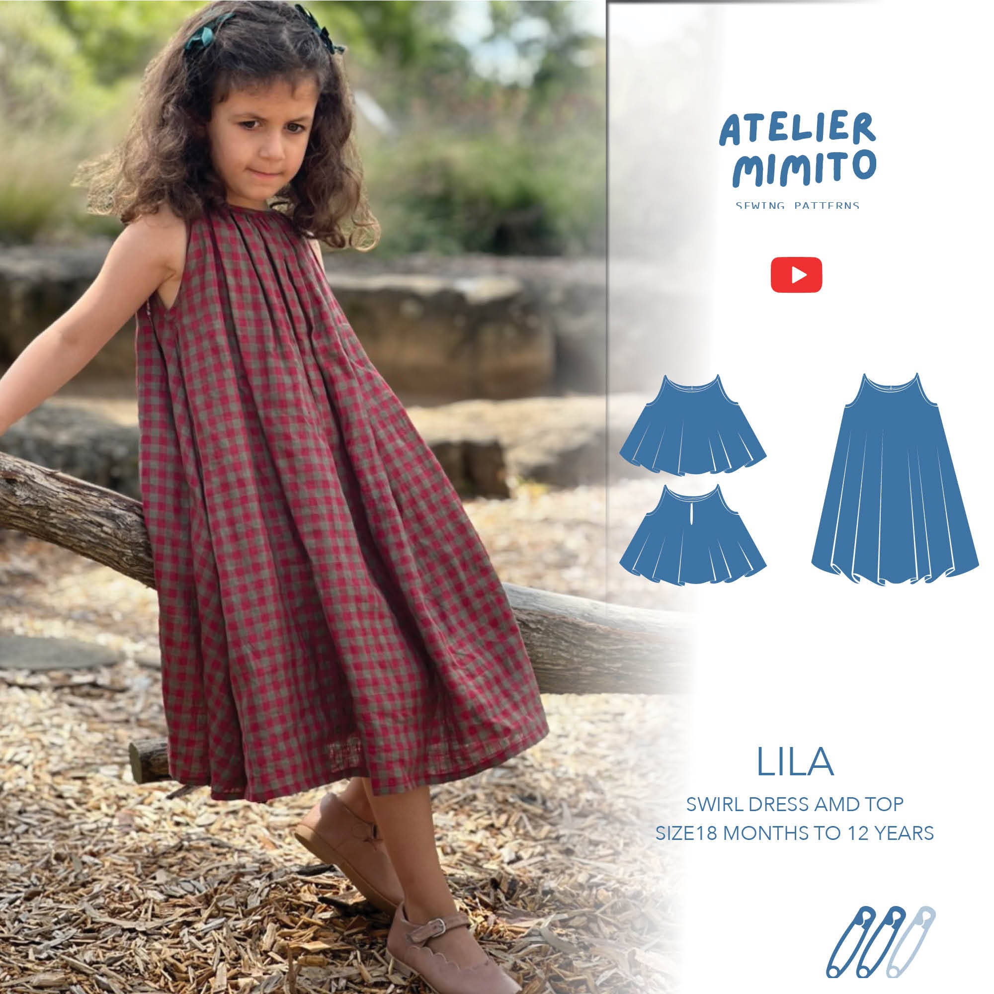 LILA Swirl Dress and Top PDF Sewing Pattern – Atelier MIMITO