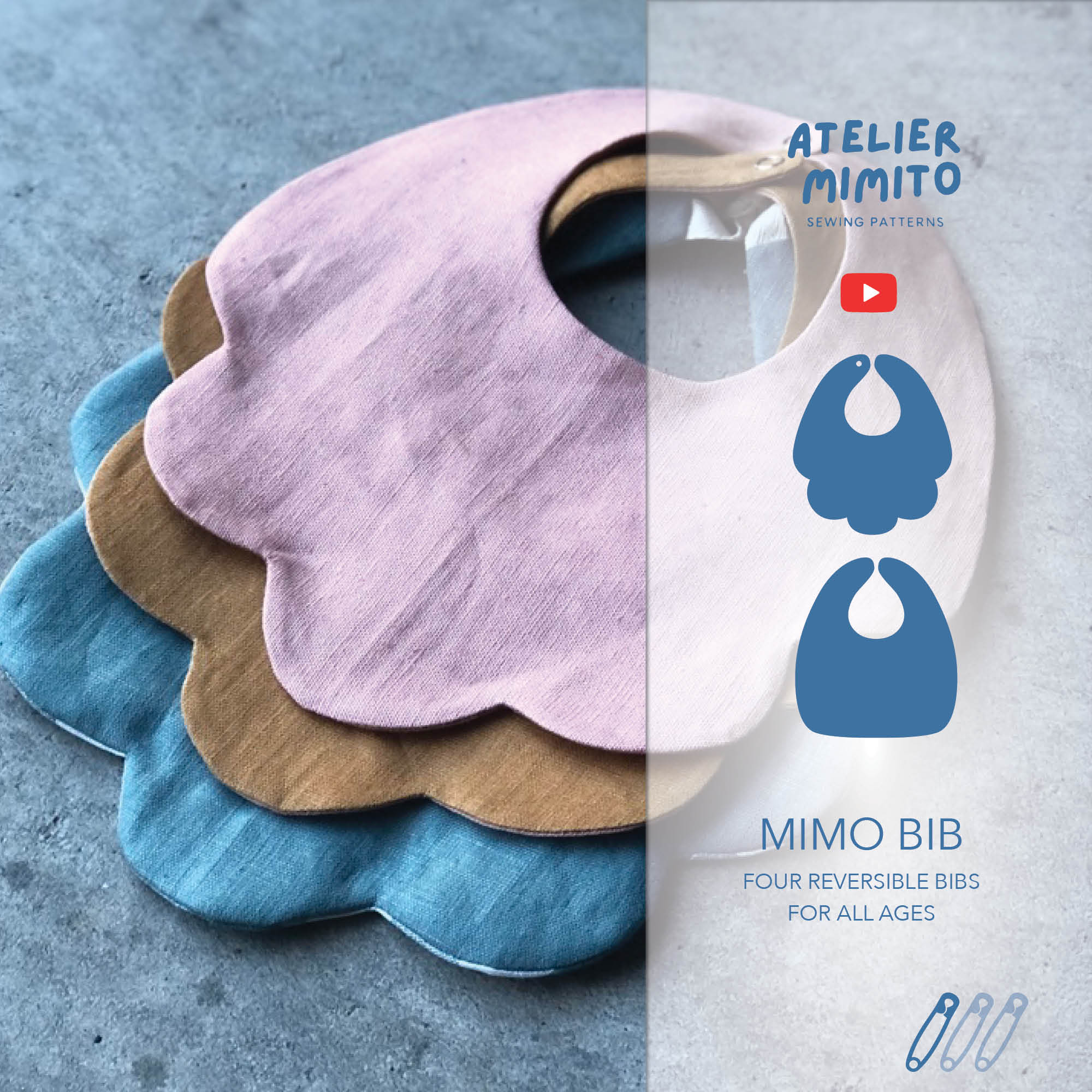 MIMO Baby Bib Set PDF Sewing Pattern – Atelier MIMITO