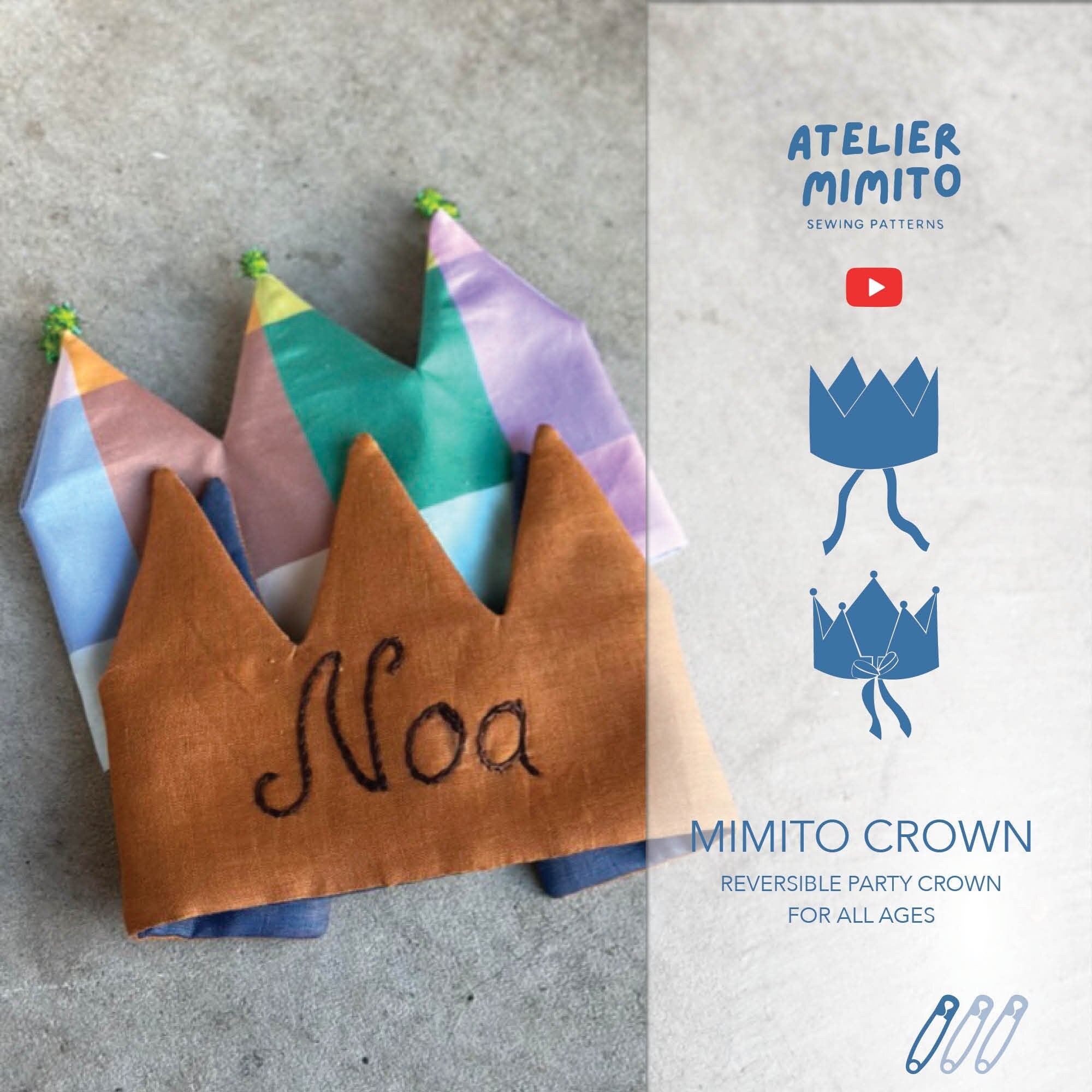 MIMITO CROWN Birthday Crown for All PDF Sewing Pattern – Atelier MIMITO